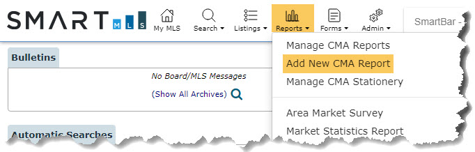 Create a CMA in connectMLS – connectMLS