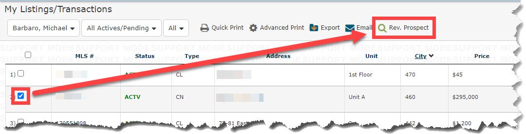 Reverse Prospecting – connectMLS