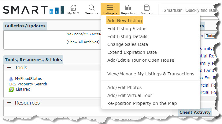 Add a listing in connectMLS – connectMLS