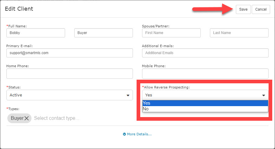 Reverse Prospecting – connectMLS