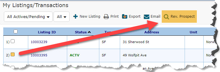 Reverse Prospecting – connectMLS