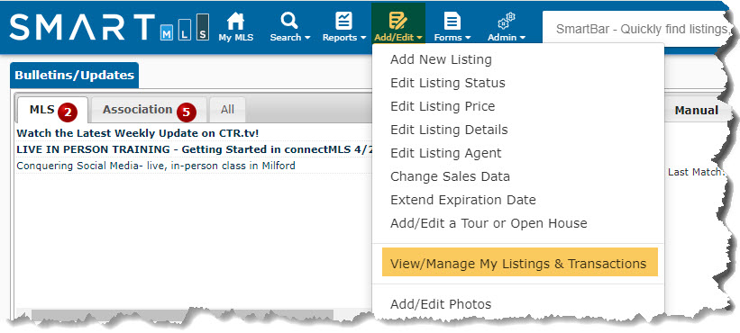 Change listing details (without changing status) – connectMLS