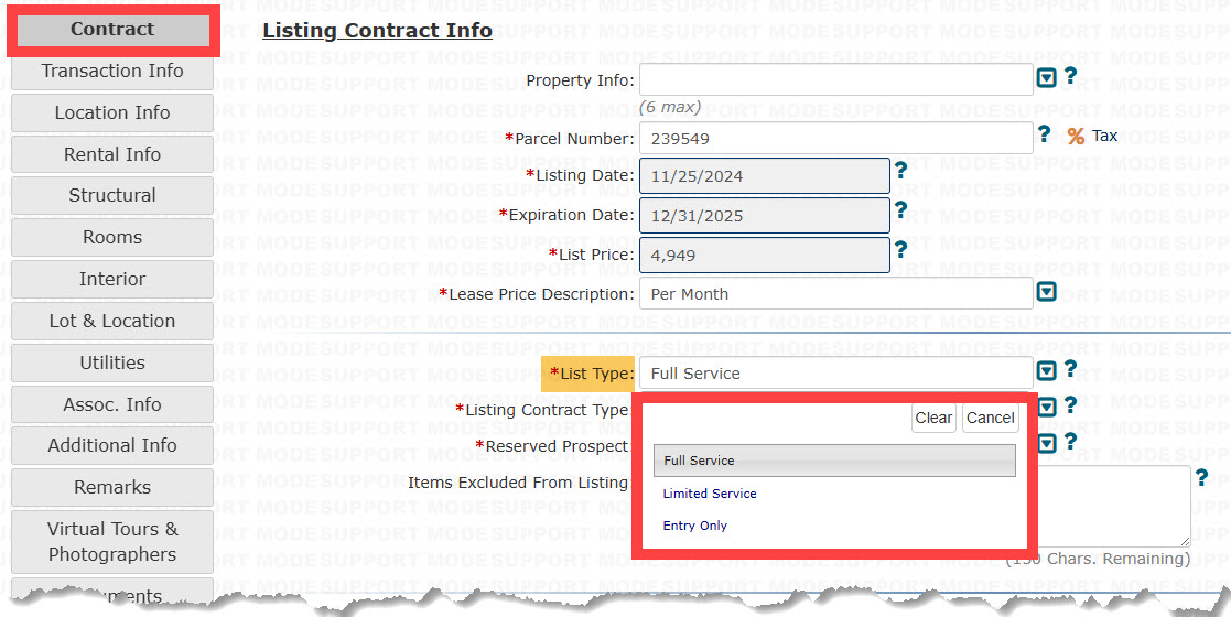 Types of Listing Service (List Type) – connectMLS